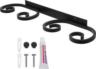 OSALADI Wandmontierter Kelchhalter aus Metall 4 Fach Weinglasaufh&auml;nger Schwarzes Aluminium Weinregal f&uuml;r K&uuml;che Bar und Restaurant