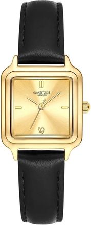 Glanzst&uuml;cke M&uuml;nchen Uhr - Damen Armbanduhr Echtleder - Gr. unisize - in Gold - f&uuml;r Damen