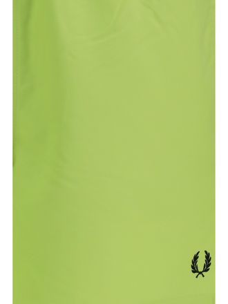 Fred Perry Mens Swim Shorts Citron Recycled Polyester Beachwear Sea Clothing