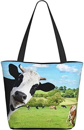 AOOEDM Sac &agrave; provisions pour femme Farm Cows 33 x 28 x 19 cm. Le cadeau parfait pour la Saint-Valentin. Cest de la Saint-Valentin pour maman, fille, &eacute;pouse, 