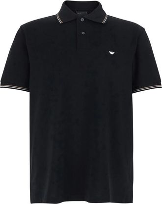 Emporio Armani Embroidered Trim Polo Shirt