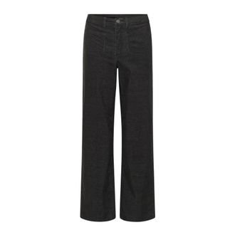 Kaffe Schwarze Auster Straight-Leg Hose - - Jeans - Damen - Schwarzk - 2XL