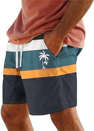 Generic Short de bain hawa&iuml;en &agrave; s&eacute;chage rapide pour homme - Short de bain avec poches - Short de bain pour homme, jaune, 5XL