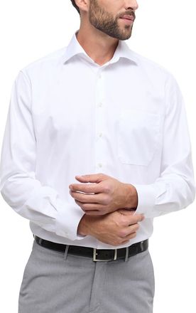 Eterna Comfort Fit Cover Hemd super Langer Arm Blickdicht Brusttasche weiß Größe 46