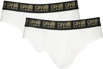 Cavalli Homme, Sous-v&ecirc;tements, Blanc, Taille: M Bi-Pack Briefs