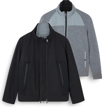 Paul & Shark Homme, Vestes, Noir, Taille: 2XL Veste Typhoon Aguaviento 4 en 1