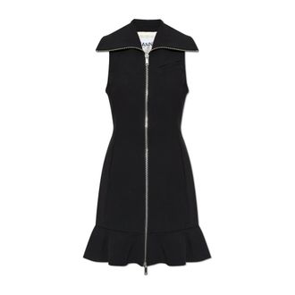 Ganni Femme, Robes, Noir, Taille: 42 FR Robe à Volants