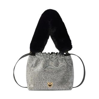 Pinko Pinko - Pochette Full Strass - Femme - Sacs - Noir - Taille: ONE Size