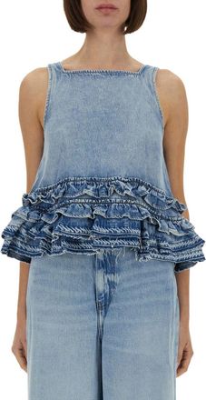 Ganni Top GANNI Femme couleur Bleu Azur