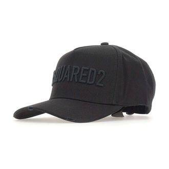 Dsquared2 Homme, Accessoires, Noir, Taille: ONE Size Casquette de baseball brod&eacute;e du logo