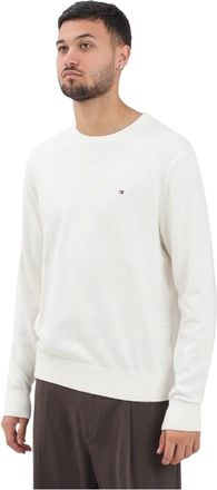 Tommy Hilfiger Homme, Pulls, Blanc, Taille: 2XL Pull ras du cou en coton Pima et cachemire
