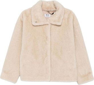 Betta Corradi Veste en fausse fourrure - Femme - Vestes - Beige - Taille: 40 FR