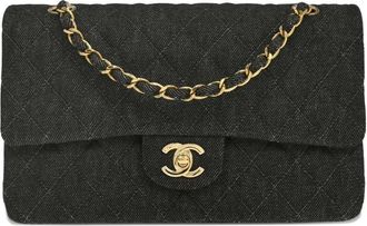 Chanel 1998 Schultertasche mit Doppelklappe - Schwarz
