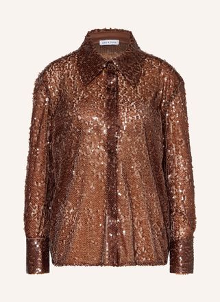 Mrs & Hugs Mrs & Hugs Hemdbluse Mit Pailletten braun