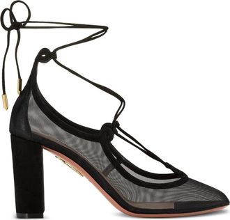 Aquazzura Che Bella Pumps mit Schnürung 85mm - Schwarz