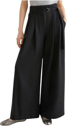 Marella Femme, Pantalons, Noir, Taille: 40 FR Bondeno Wide Pantalons