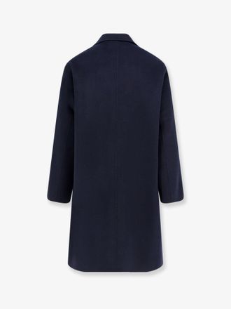 Amaranto Mens Outdoor Wool Coat Blue