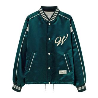 Wooyoungmi Logo Baseballjacke - - Jackets - Herren - Gr&uuml;n - L