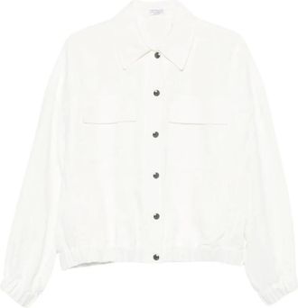 Brunello Cucinelli Veste &agrave; col classique - Femme - Vestes - Blanc - Taille: 36 FR