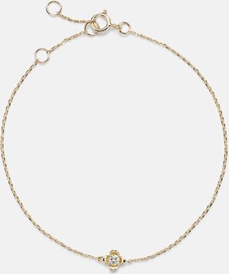 Stone and Strand Armband Clover aus 14kt Gelbgold mit Diamanten