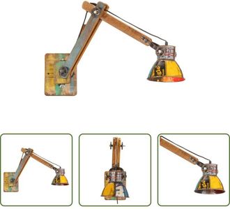 vidaXL Lampe industriel - Applique Style industriel Multicolore Ronde E27