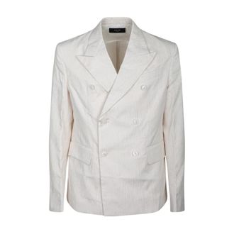 Amiri Gestreifter Sommerblazer - - Jackets - Herren - Beige - L