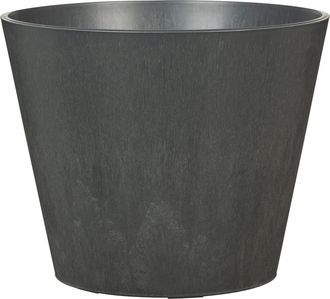Scheurich Purista+ 40, Pflanzgefäß/Pflanzkübel, rund, Farbe: Carbon, hergestellt mit recyceltem Kunststoff, 8 Jahre Garantie, für den Außenbereich