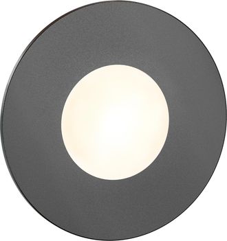 LEDs Com LED Treppenlicht/Wandeinbauleuchte FEX für innen und außen, rund, anthrazit, 85mm Ø, warmweiß