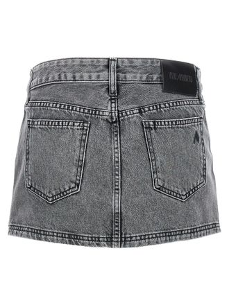 The Attico Womens Gray Cotton Long Skirt