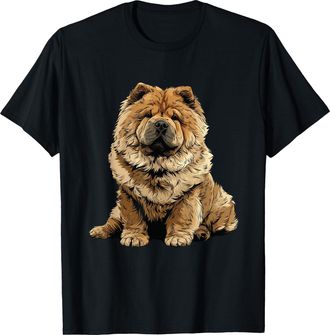 Whyitsme Design Roter Chow-Chow Hund Illustration T-Shirt
