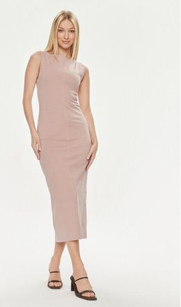 Vicolo Kleid für den Alltag TB0109 Beige Slim Fit