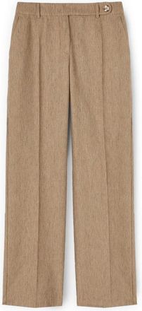 Motivi Femme, Pantalons, Beige, Taille: 34 FR Pantalon large en m&eacute;lange de lin