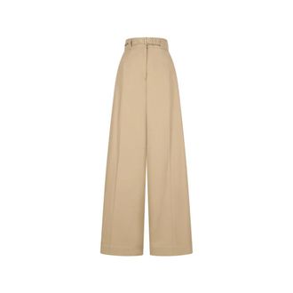 Dior Femme, Pantalons, Beige, Taille: 38 FR Dioriviera Pantalon Large Ceintur&eacute;