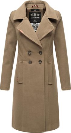 Navahoo Damen Trenchcoat Wooly - Premium Wintermantel mit Eleganter Passform