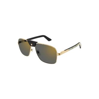 Cartier Santos Sonnenbrille - - Accessories - Herren - Gelb - 61 MM