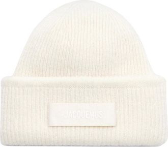 Jacquemus unisex, Accessoires, Blanc, Taille: ONE Size Gros Grain Beanie