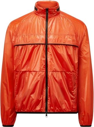 Moncler Homme, Vestes, Orange, Taille: XL Lightweight Windbreaker Jacket
