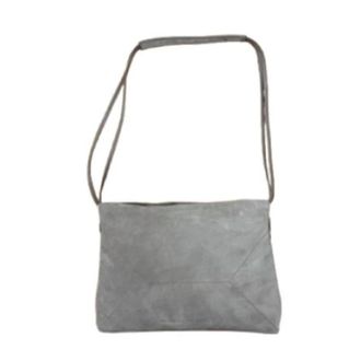 Brunello Cucinelli Pouch Bag aus Wildleder mit Monili - - Bags - Damen - Grau - ONE SIZE