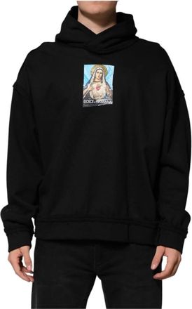 Dolce & Gabbana Herren, Sweatshirts & Hoodies, Schwarzk, XLGröße
