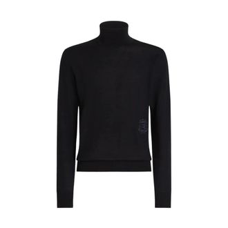 Dolce & Gabbana Pullover Merino mit Rollkragen - - Knitwear - Herren - Schwarzk - L