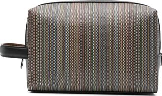 Paul Smith Kulturbeutel mit Signature-Streifen - Schwarz