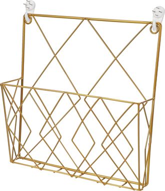 Lurrose Metall Magazinhalter Wandmontage Stabiles Aufbewahrungsregal f&uuml;r Comics Zeitschriften Bad Zeitungsst&auml;nder Moderner B&uuml;cherhalter Elegantes Wandregal f&uuml;