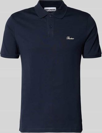 Review Slim Fit Poloshirt mit Label-Stitching