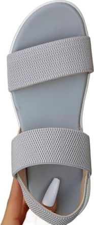 Generic Sandales Femmes, Sandale Femme Confortable Sandales Compensées En Tissu Élastique Tricoté For Femmes, De Marche Légères À Enfiler, Chaussures Dété Con