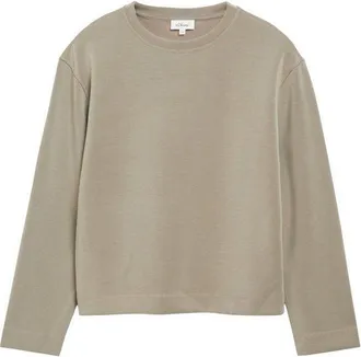 s.Oliver Sweatshirt Sweatshirt Scuba-Sweatshirt mit weitem Arm