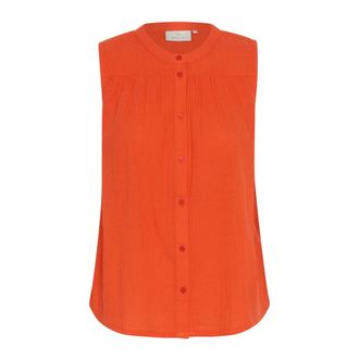 Kaffe KApauline Top - Femme - Tops - Orange - Taille: 42 FR