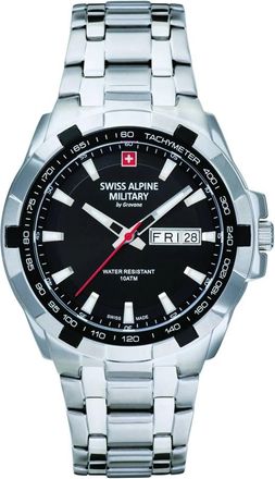 Swiss Alpine Military Swiss Alpine Military by Grovana Herren Armbanduhr Star Fighter 41 mm Armband Edelstahl 7043.1137 - - Accessories - unisex - Grau - ONE SIZE