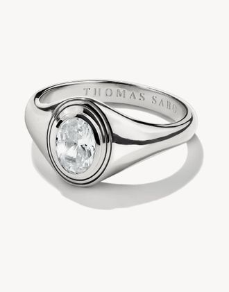 Thomas Sabo Bague - Argent&eacute; et blanc