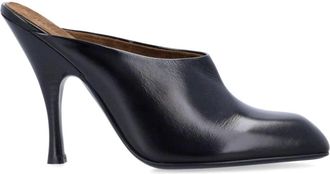 Khaite Femme, Chaussures, Noir, Taille: 39 1/2 EU Mules &agrave; Talons Hauts et Bout Carr&eacute;