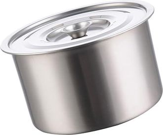 Generic Taidda Faitout en Acier Inoxydable Durable avec Couvercle, Mat&eacute;riau Non Magn&eacute;tique, Ustensile de Cuisine Polyvalent pour des Repas Sains et D&eacute;licieux 